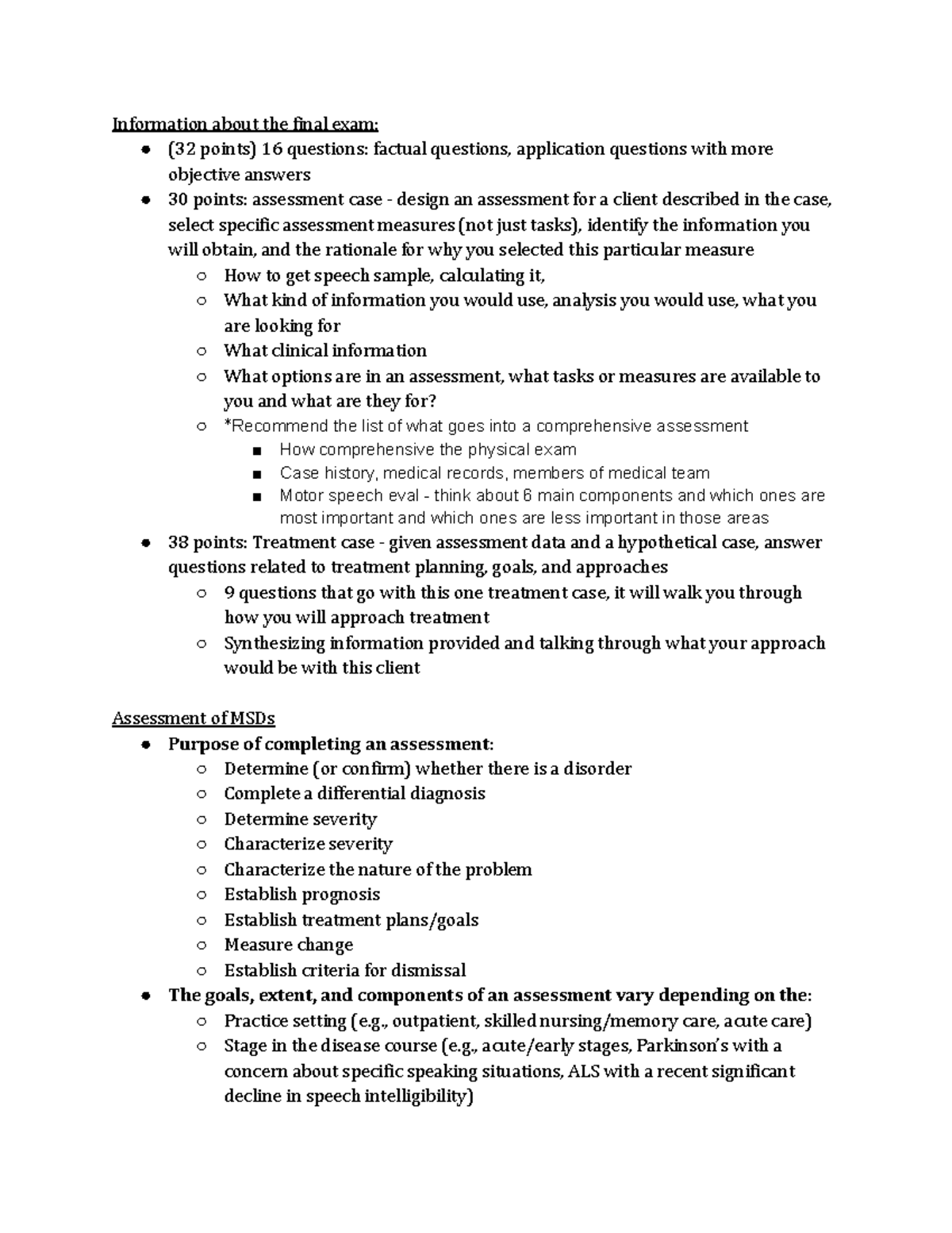 Csdig 521- Final Study Guide - Information about the final exam: (32 ...