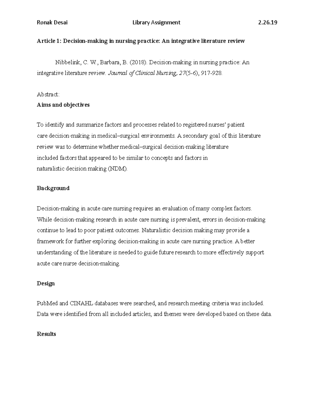 Library Assignment Ronak Desai - Ronak Desai Library Assignment 2.26 ...