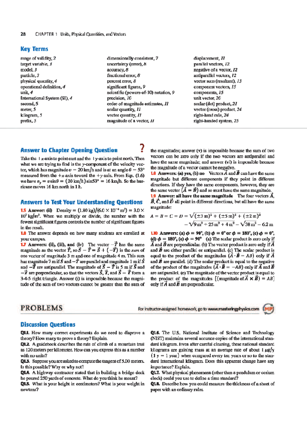 Chapter 1 - Unit conversion, Significant Figures - Problems - Vật lý I ...