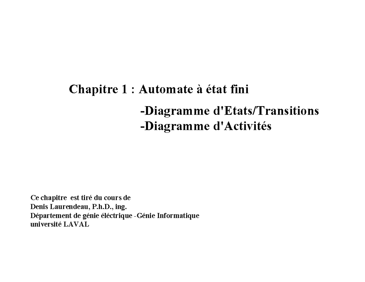 MSF-2021-Chapitre 1-Automates - Chapitre 1 : Automate à état fini ...