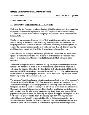 IBM 160 assignment - – 3 GROUP ASSIGNMENT BUSINESS OPPORTUNITY ...