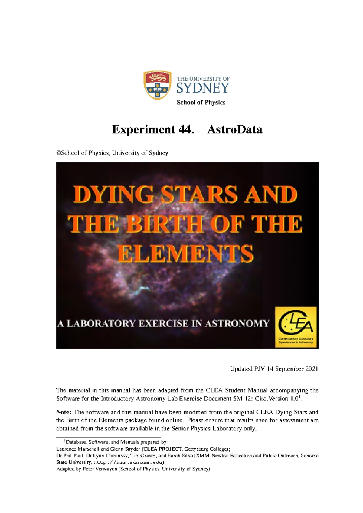 Expt 44 - Description of experiment 44 - School of Physics Experiment ...