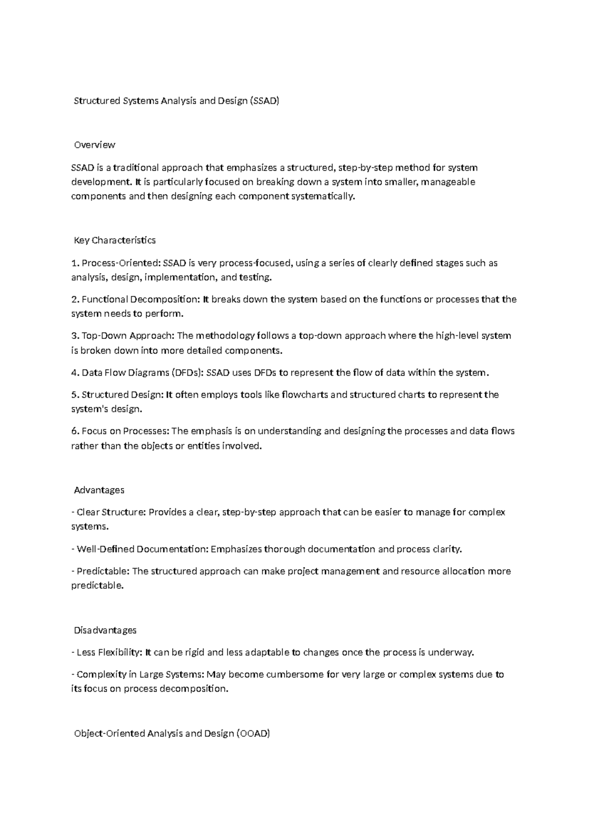 Structured Systems Analysis And Design Module 1 Structured Systems Analysis And Design Ssad
