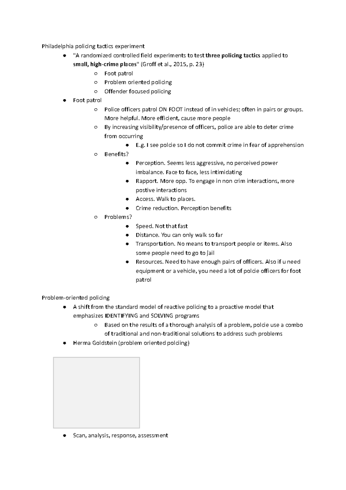 Crim 104 week 10 - Google Docs - Philadelphia policing tactics ...
