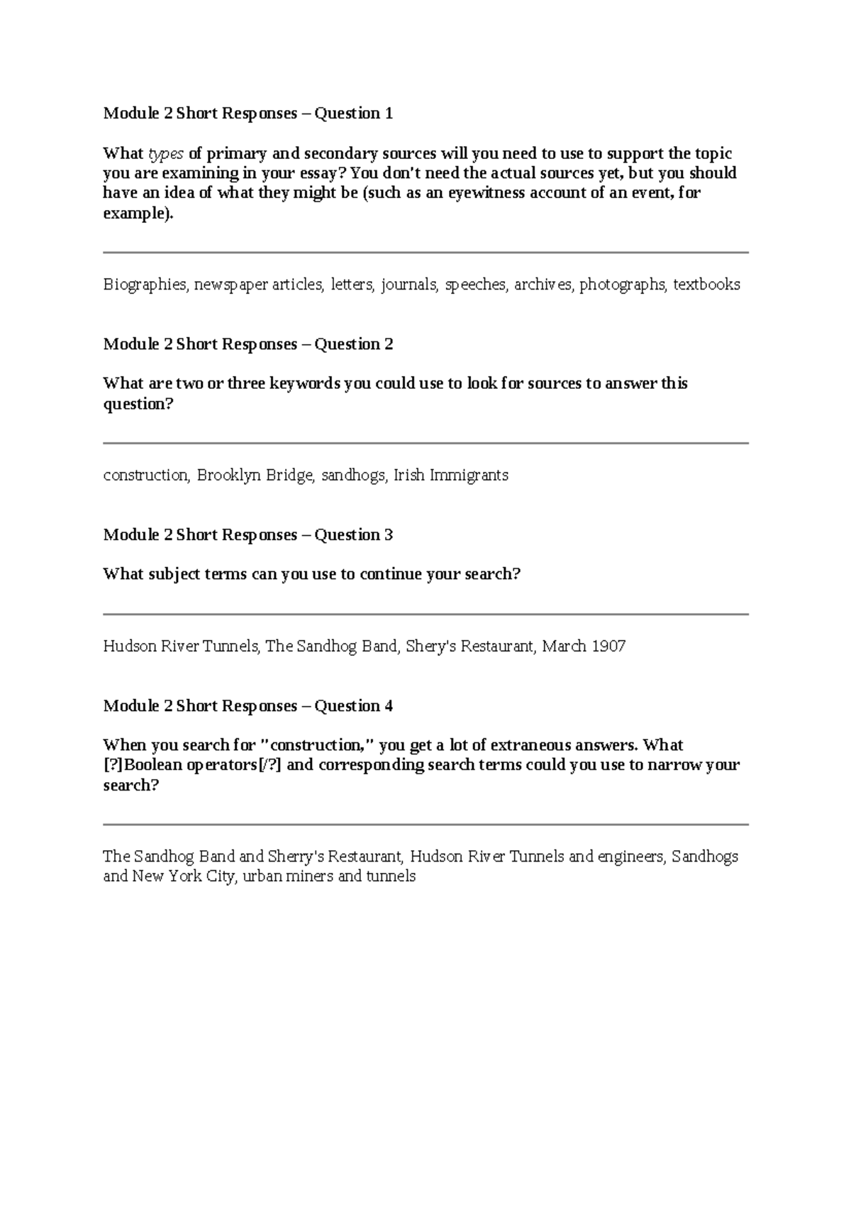 Module 2 Short Response - Module 2 Short Responses – Question 1 What ...
