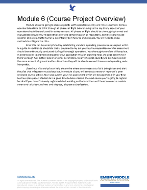 UAS Course Project Overview M1 - ?? Course Project Overview M Now we'll ...