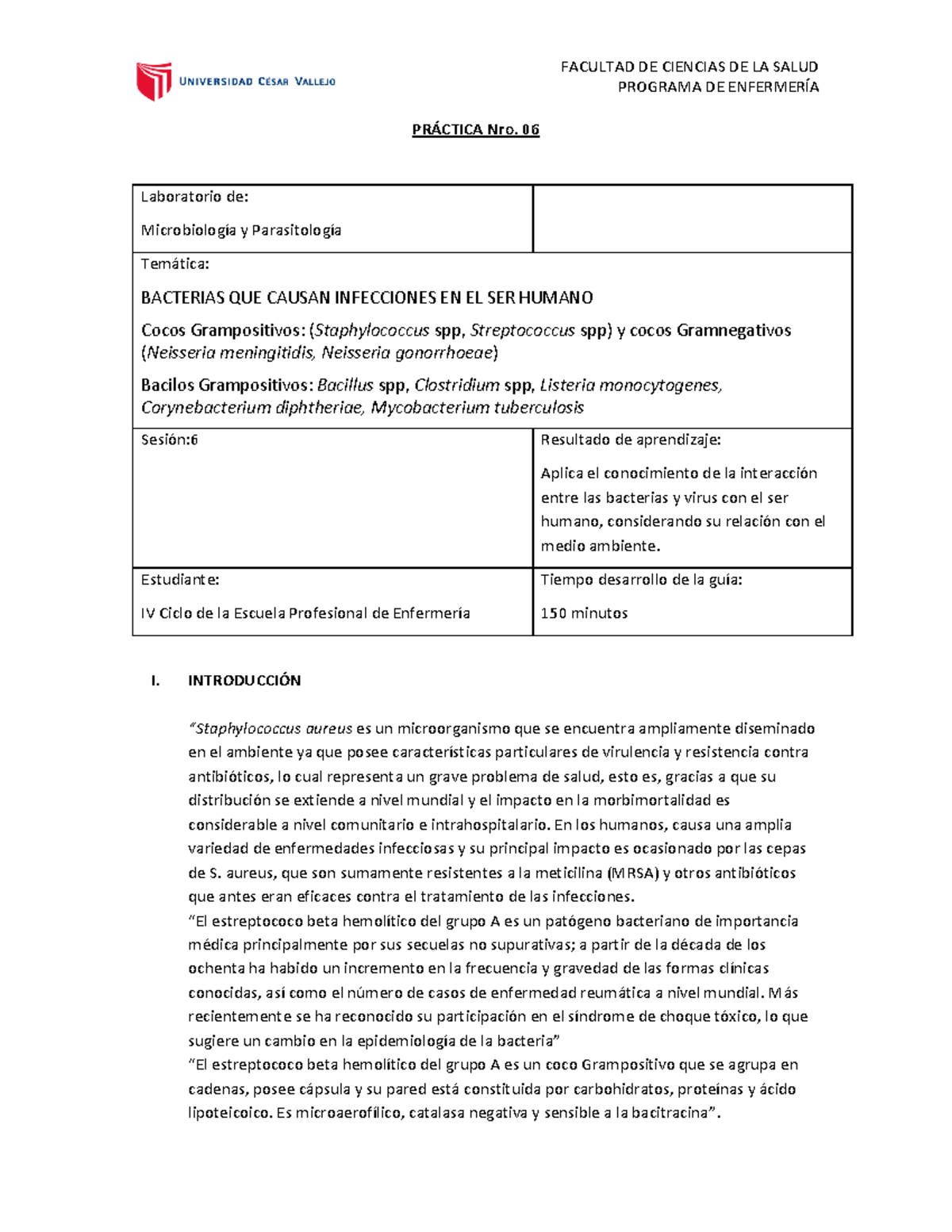 GUÍA DE Prácticas 6 - Educación del paciente: Es importante enseñar al ...