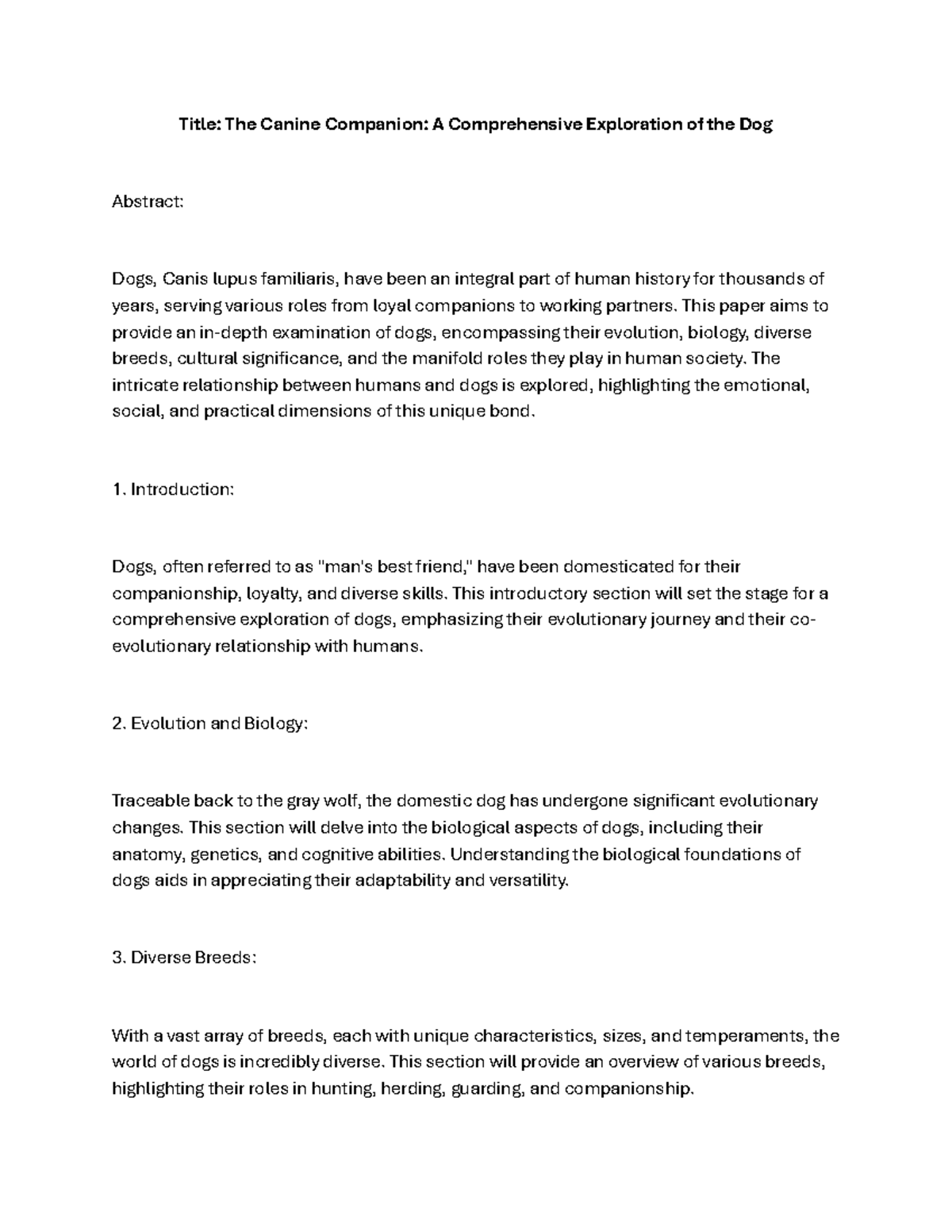 2 Article Writing Scientific Ways - Title: The Canine Companion: A ...