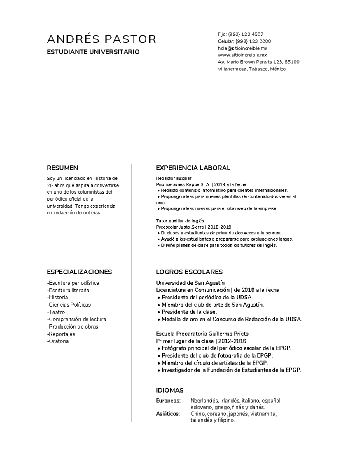 North - NANA - IDIOMAS Redactor auxiliar Publicaciones Kappa S. A ...