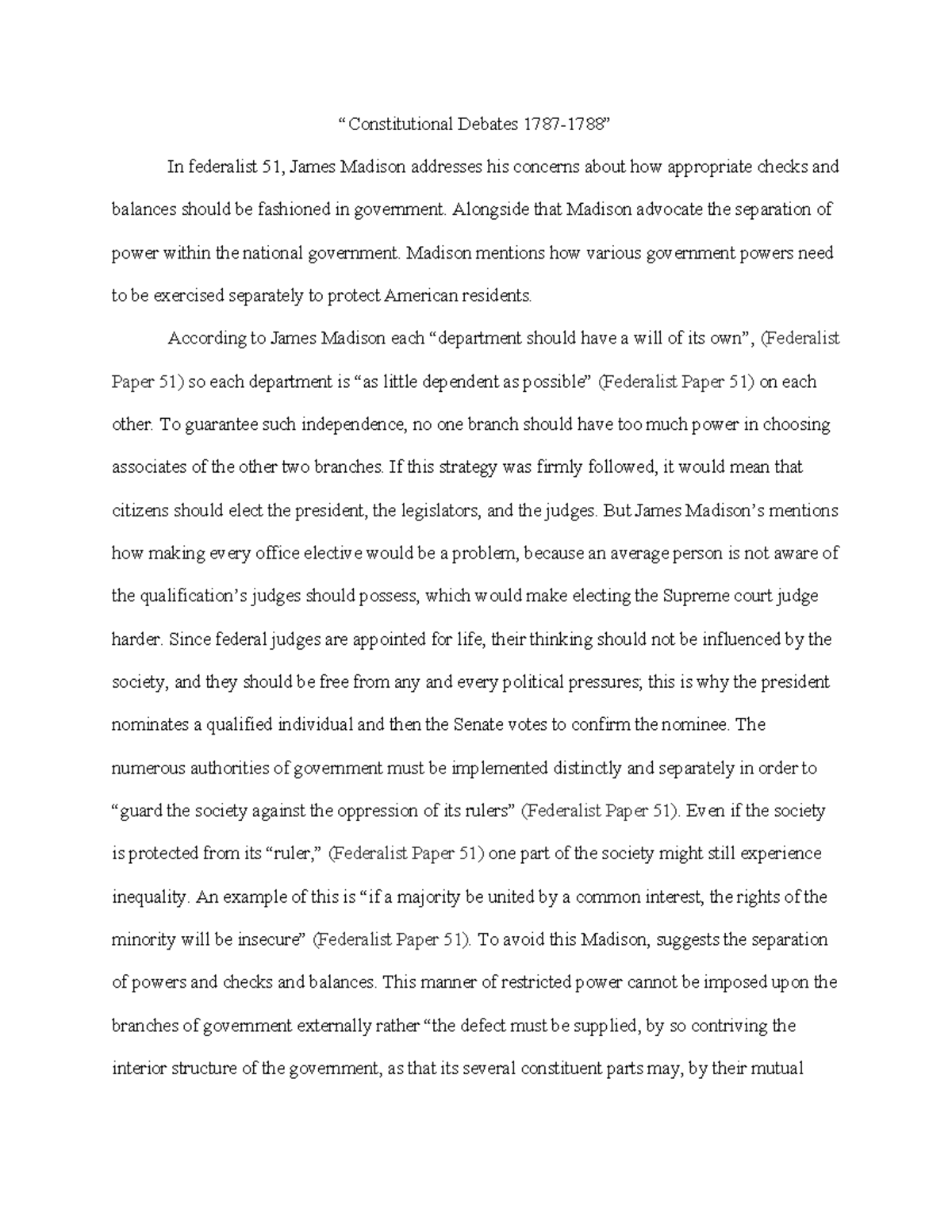 Constitutional Debates 1787 - “Constitutional Debates 1787-1788” In ...