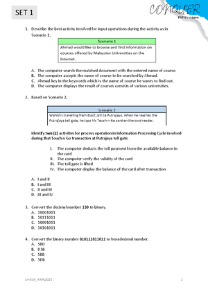 Lab 1&2 - lab 1 and 2 solutions - TSN2101/TOS2111 – Tutorial 1 (Introduction to Operating ...