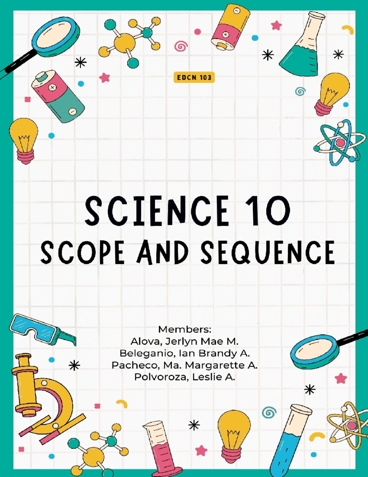 Scope and Sequence Template - First Quarter Unit I: Earth & Space ...