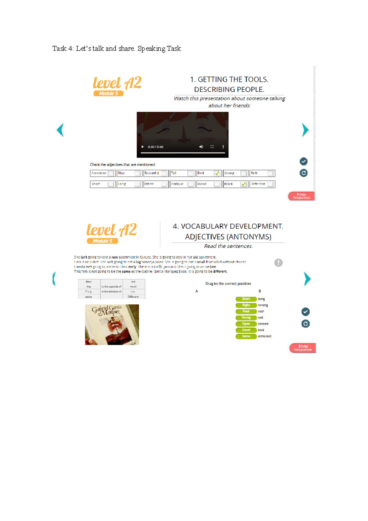 Task 5 - utytyu - Task 4: Let’s talk and share. Speaking Task Step 3: The Video What's your name ...