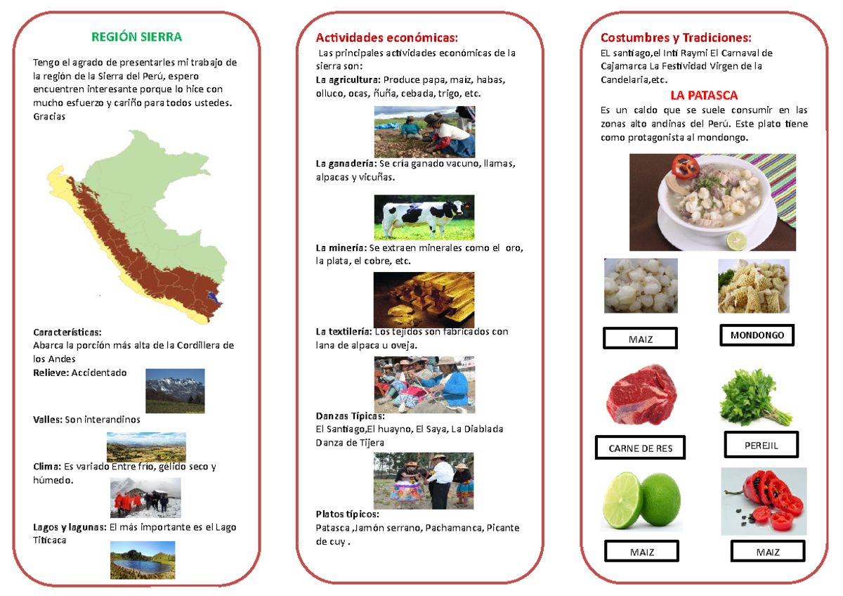 355203052 Sierra Triptico Inicial - Costumbres y Tradiciones: EL ...