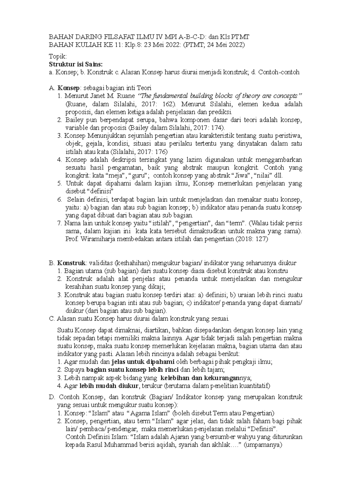 Bahan KLP.8 FILS. ILMU IV MPI 2022 - BAHAN DARING FILSAFAT ILMU IV MPI A-B-C-D: dan Kls PTMT ...