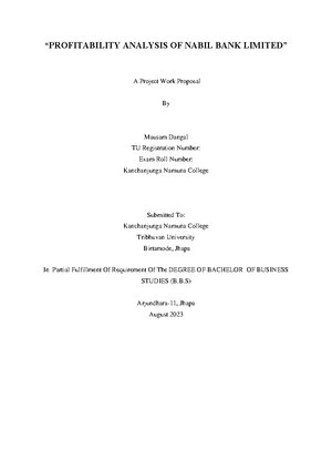 Sample proposal of bbs 4th year - A STUDY ON INVESTMENT ANALYSIS OF ...