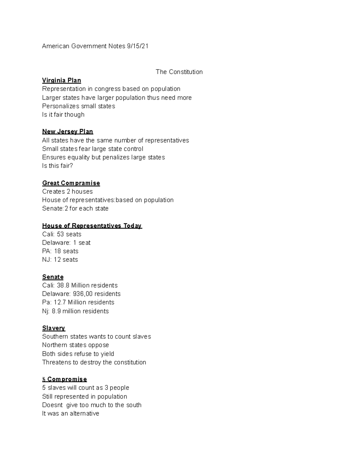 American government notes - POSC 07110 - Rowan University - Studocu