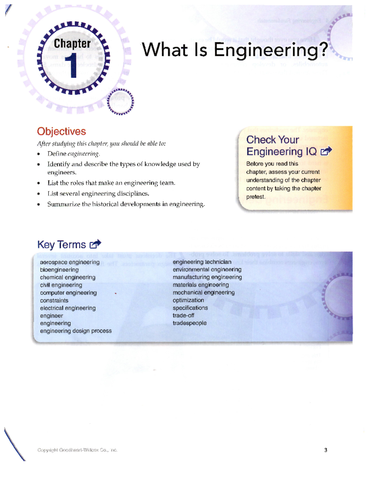 Engineering-Chapter 1 - / What Is Engineering ? Objectives Check Your ...