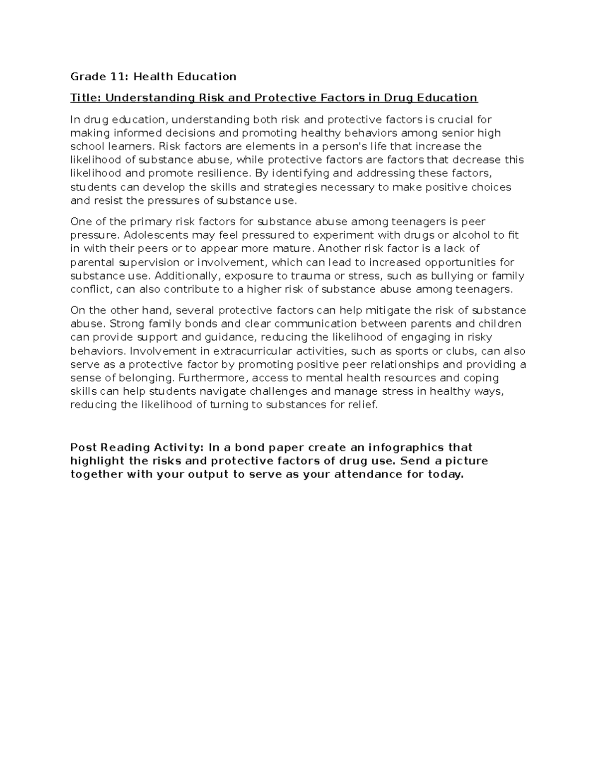 4th Qtr-CUF-G11-Health-Education-04-19-24 emtech - Grade 11: Health ...