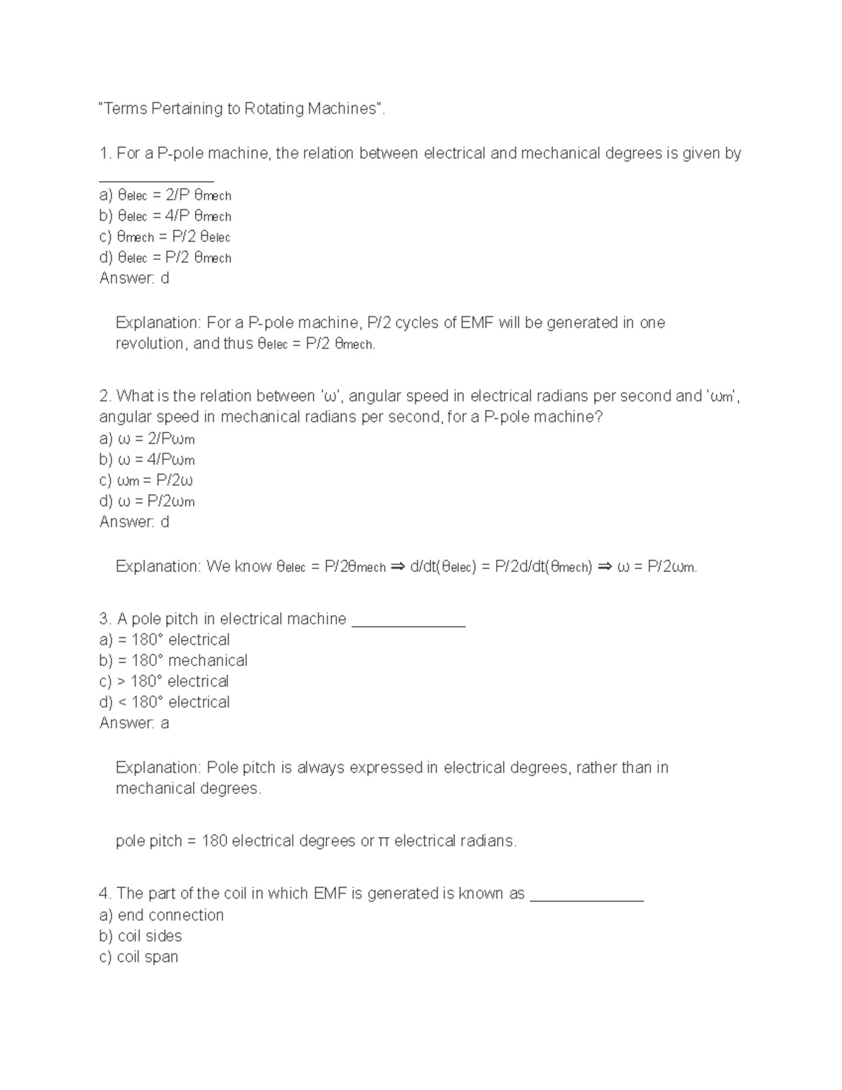 Electical Machine MCQ - How would you describe electrical engineering ...