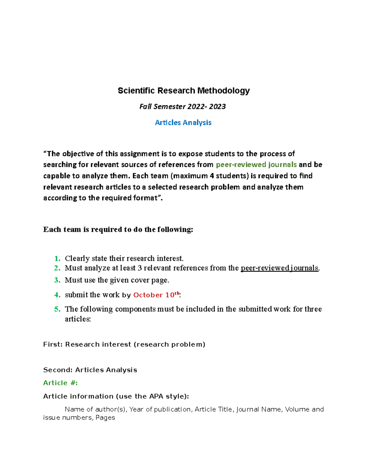 Articles Analysis Fall 2022- 2023 ebac9f50ac9bdb6420f8eda16d8b7fa4 ...