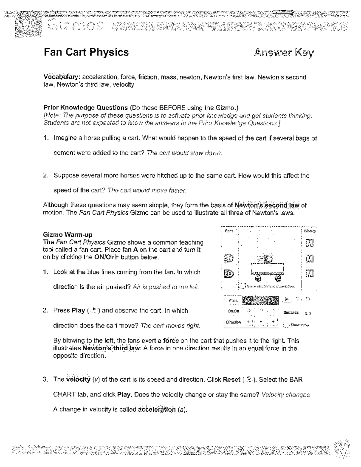 Fan Cart Formal Lab - Assignments answer - PHY 1331 - Studocu