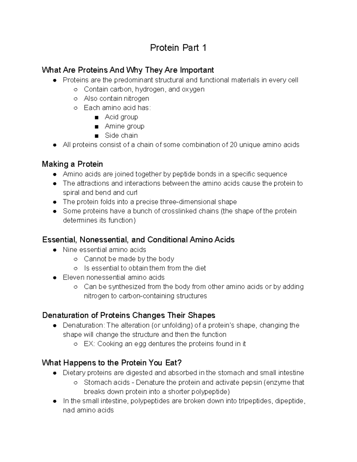 Protein Part 1 - Macromolecules - Protein Part 1 What Are Proteins And ...