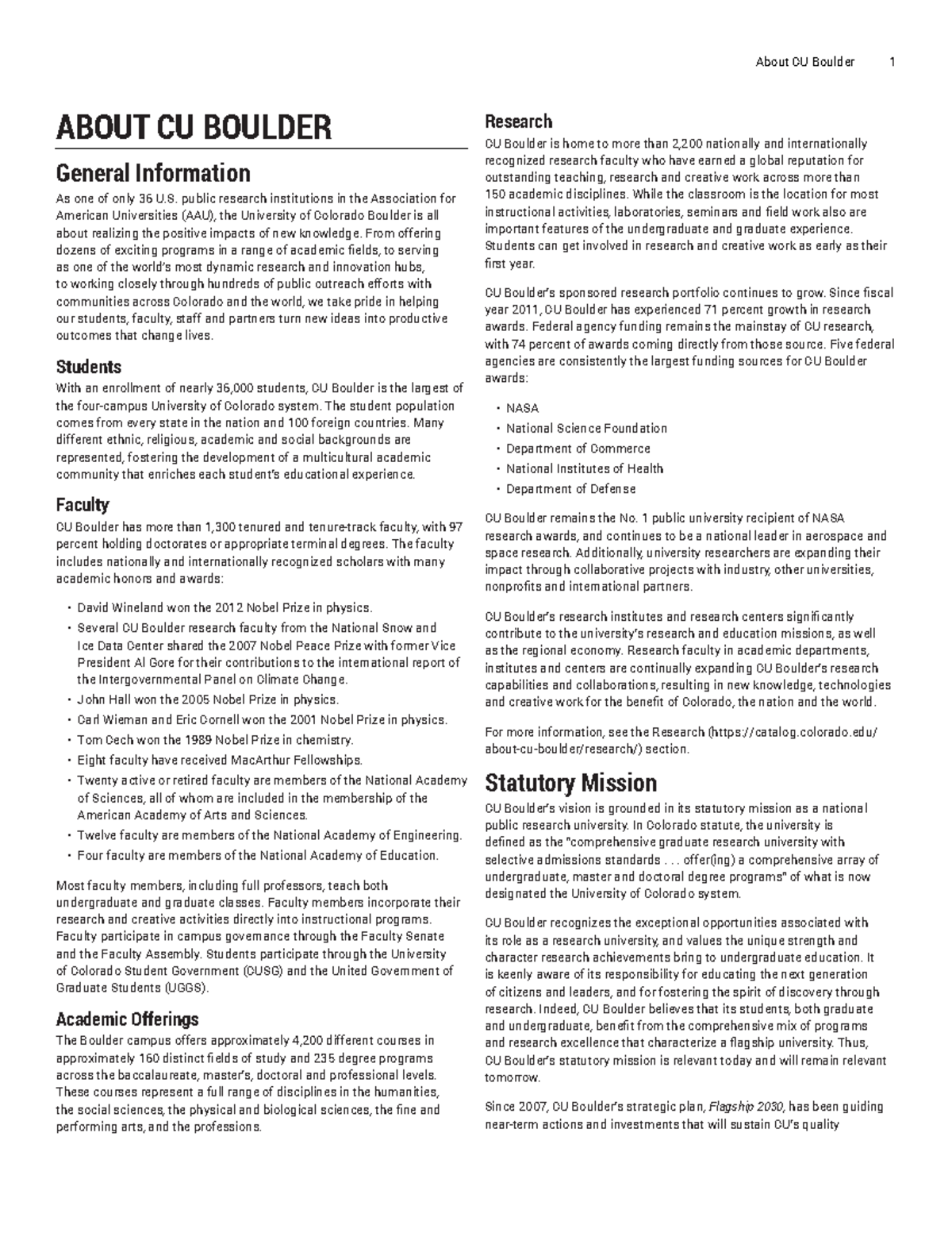 About-cu-boulder - As one of only 36 U.S. public research institutions ...