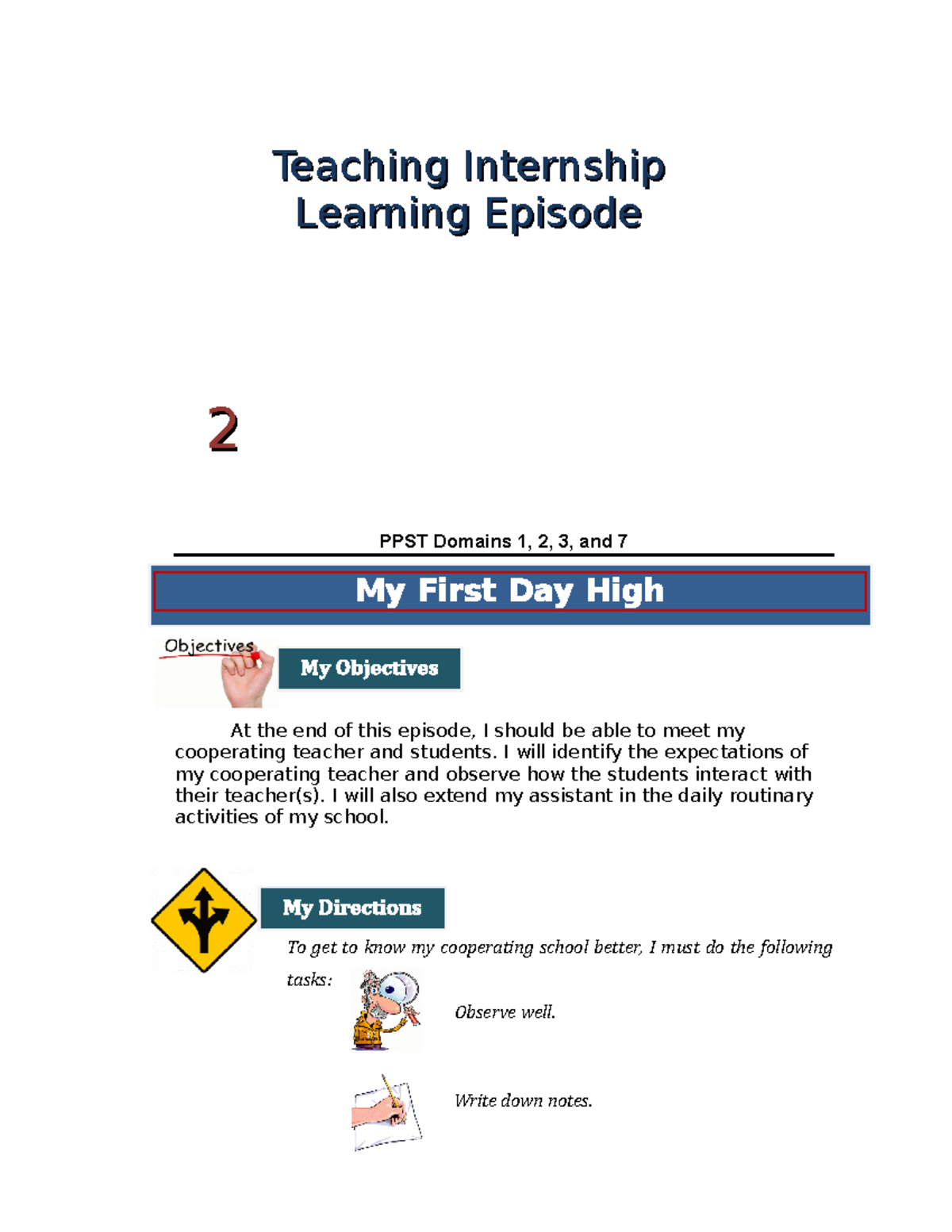 Episode-2 - good - Teaching InternshipTeaching Internship Learning ...
