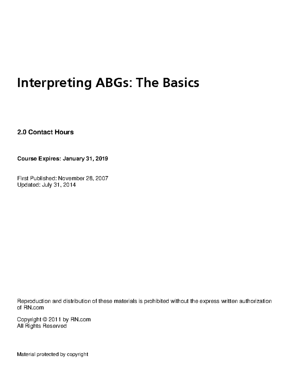 Interpreting-abg - ABG INTERPRETATION - Interpreting ABGs: The Basics 2 ...