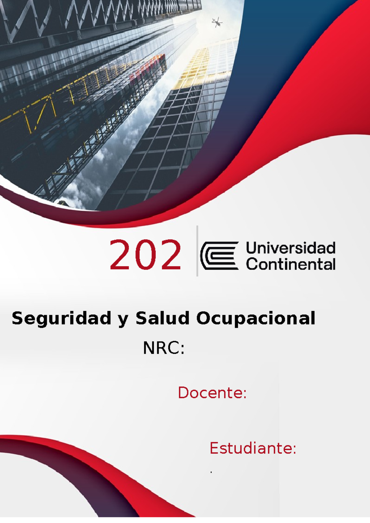 Pa1 seguridad y salud ocupacional 2024 - Docente: Seguridad y Salud ...