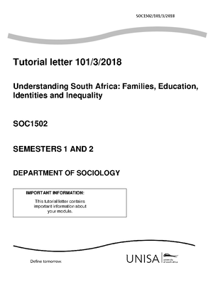 Bsw2601tut - Tutorial letter, all info you need - BSW2601/101/0/ 2024 ...