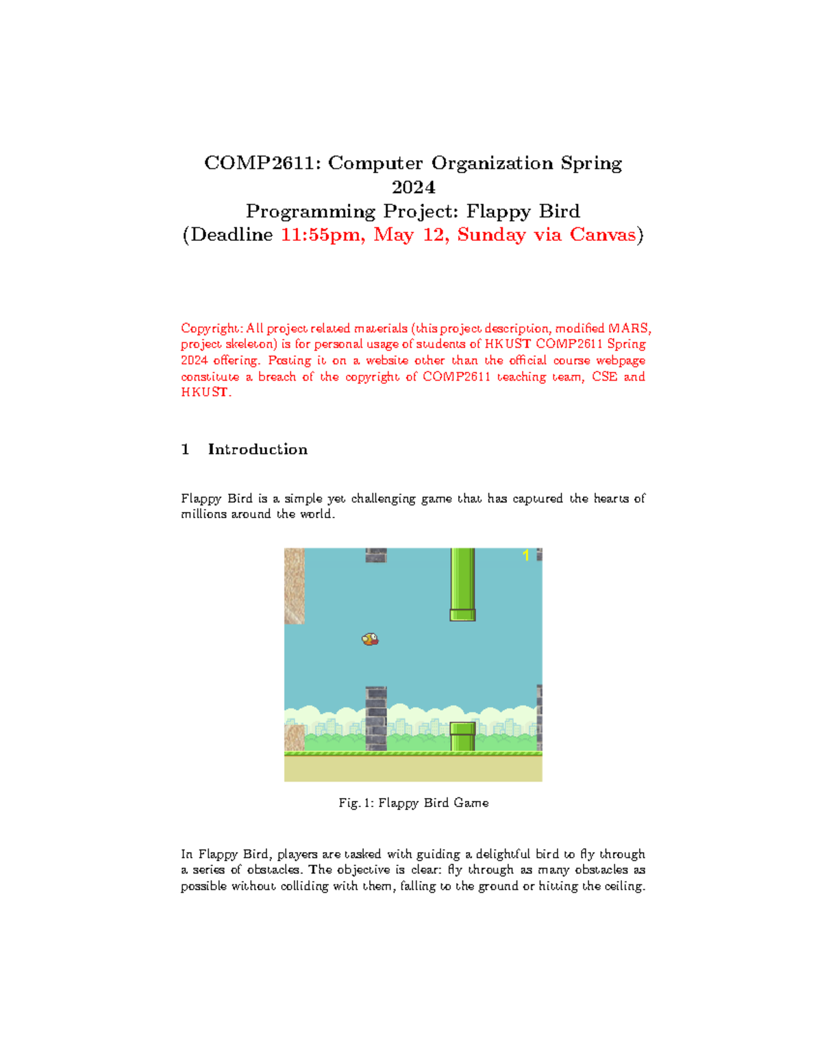 COMP2611 24Spring MIPS project - COMP2611: Computer Organization Spring 2024 Programming Project ...