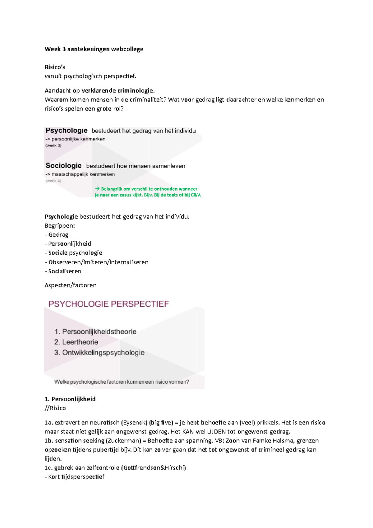 Week 3 aantekeningen webcollege - Week 3 aantekeningen webcollege ...