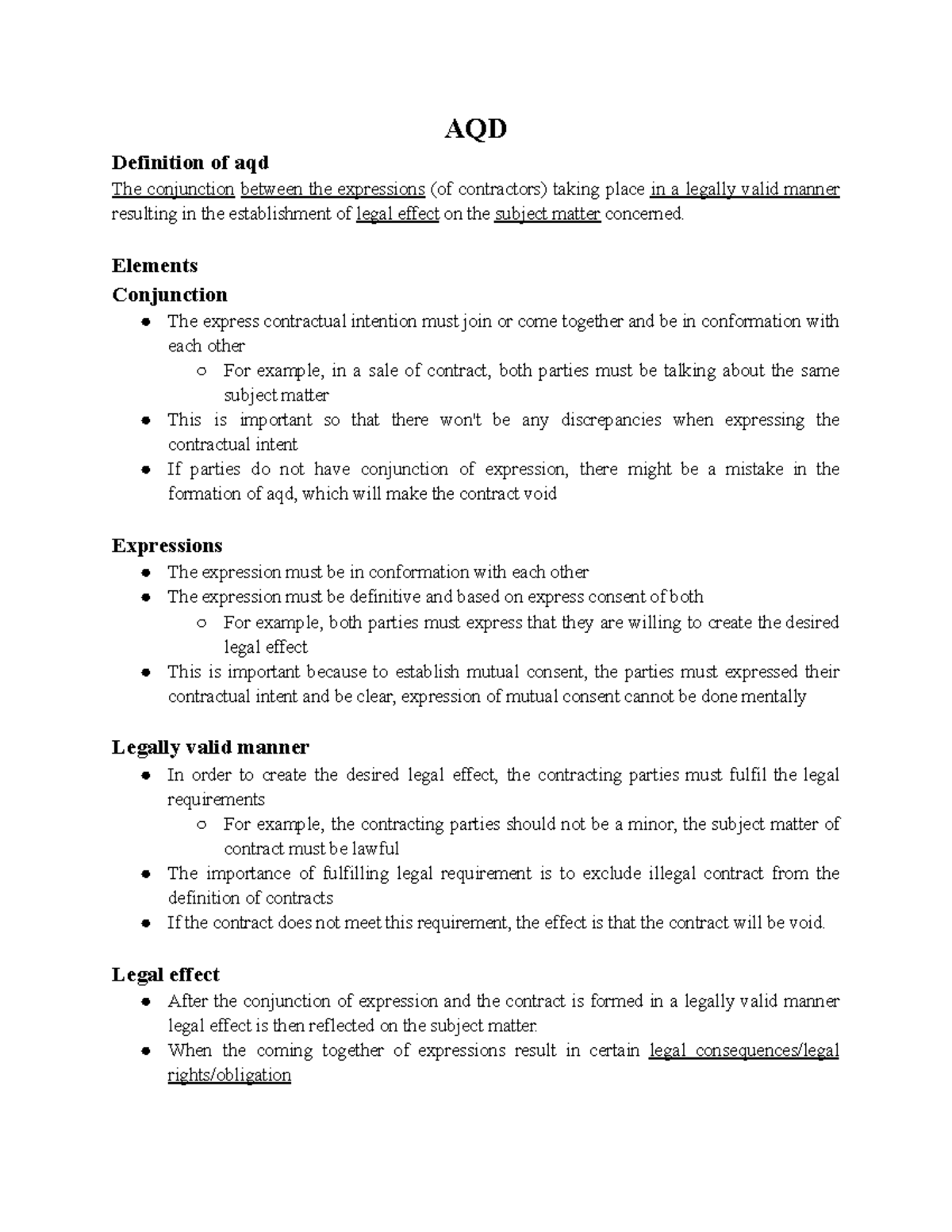 AQD, Promise, Expressions - Islamic Law of Transactions - Studocu