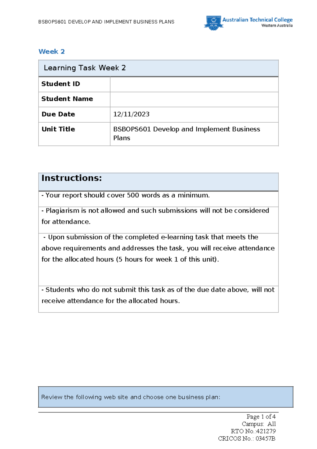 Week 2 - na this note is purely for references only. - Week 2 Learning Task Week 2 Student ID ...