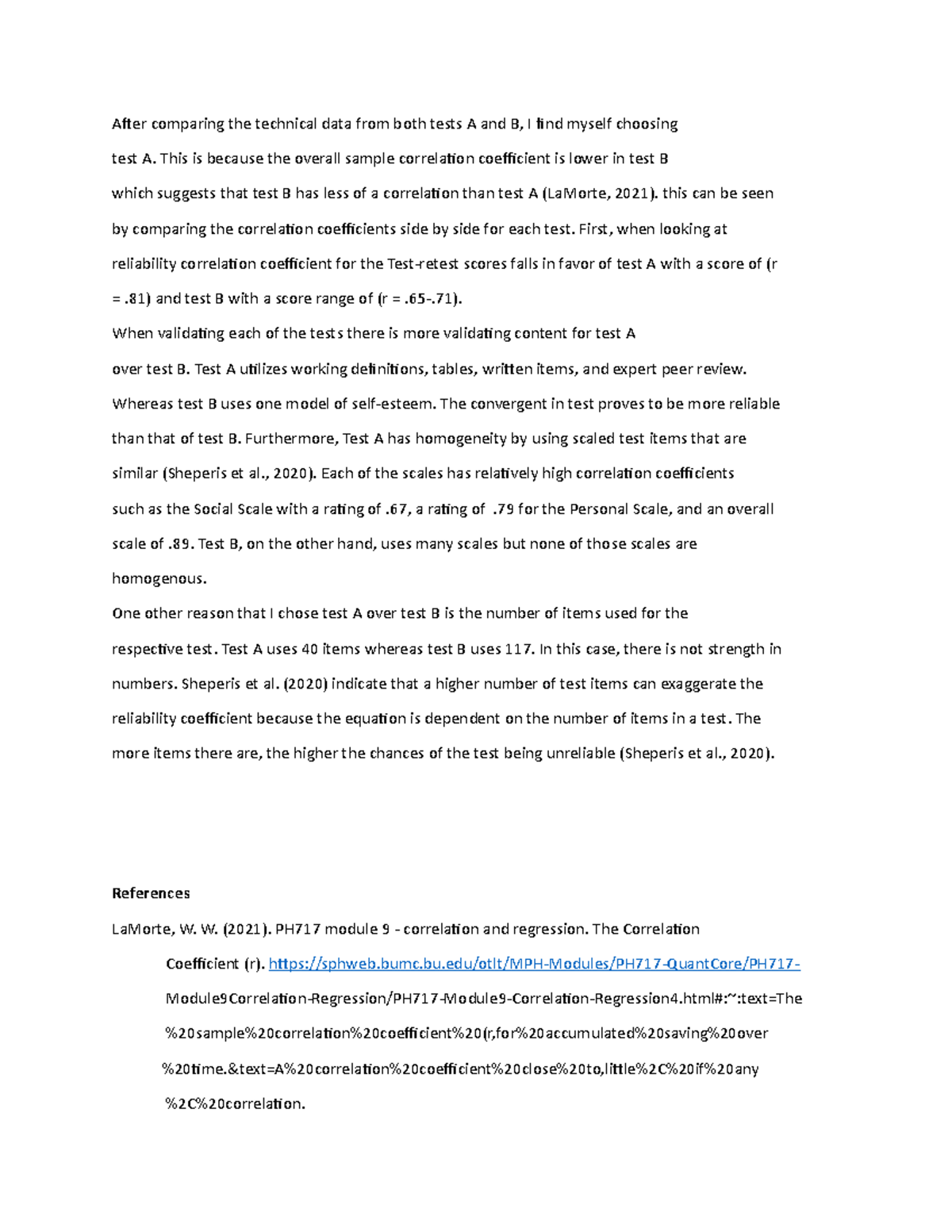 DB test A test B 1 - Discussion board - After comparing the technical ...
