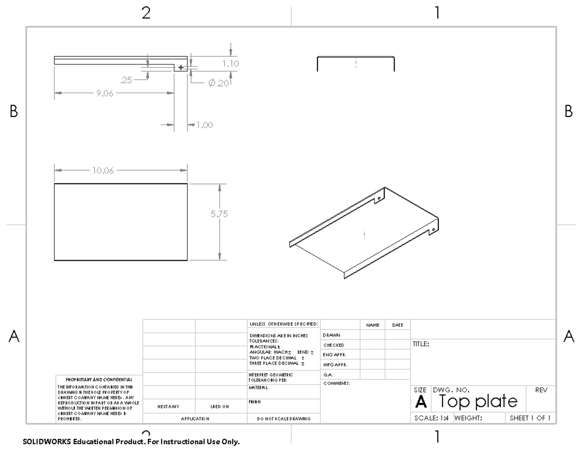 Top Plate - review for heat transfer - A A B B 2 2 1 1 DO NOT SCALE ...