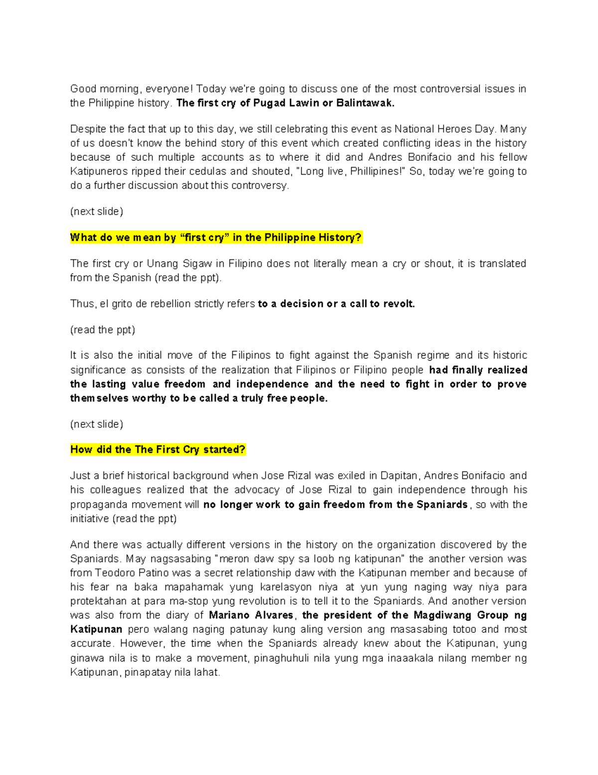 Scriptjtxdhjyfifkj - Good morning, everyone! Today we’re going to ...