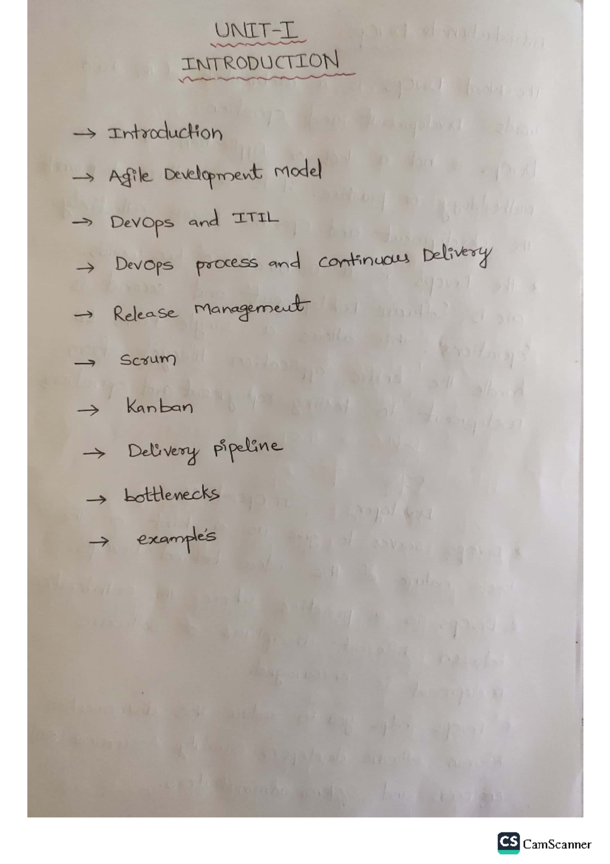 Devops unit 1 notes - INTRODUCTION Introduction Agile Development model ...