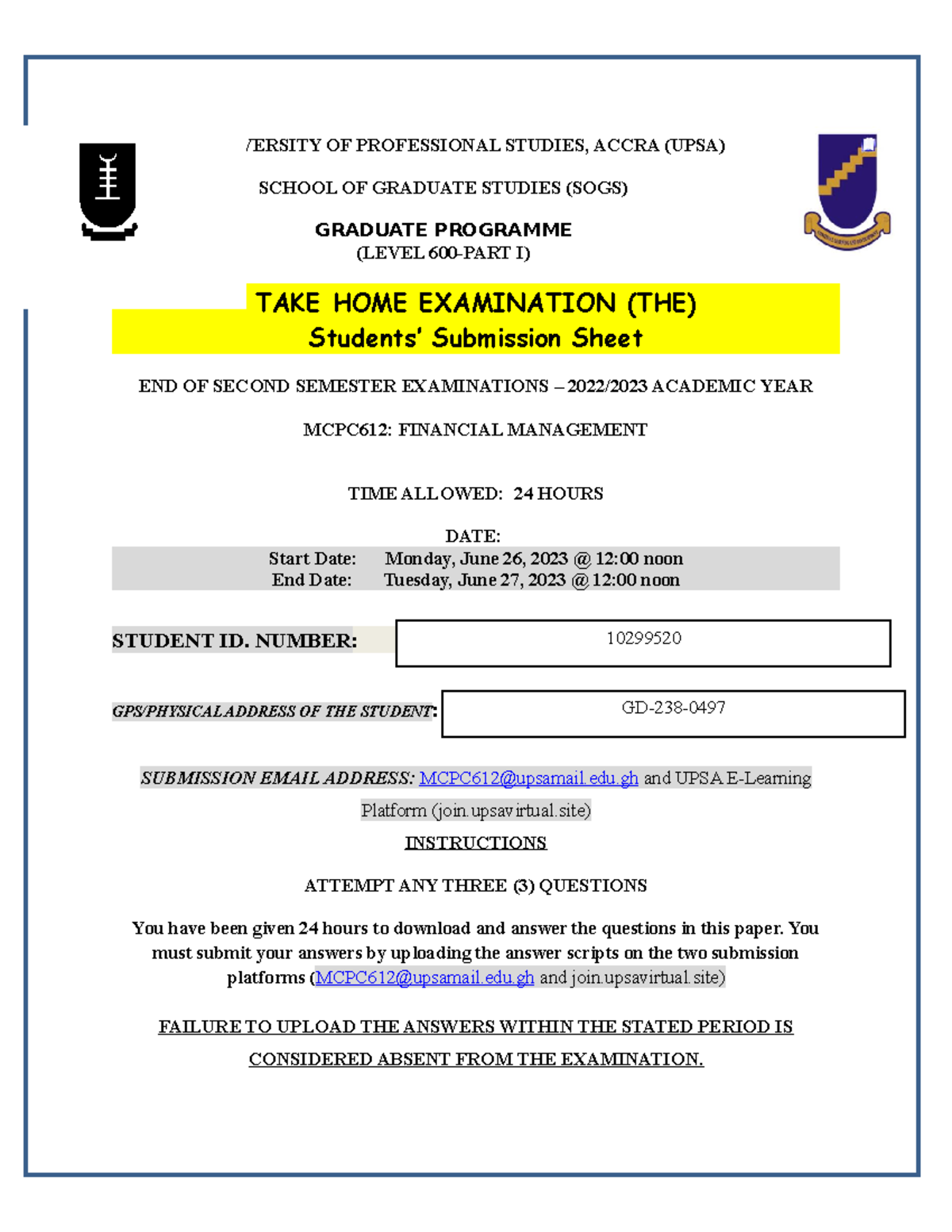 Students Submission Cover Page MCPC612 Jan Intake - UNIVERSITY OF ...