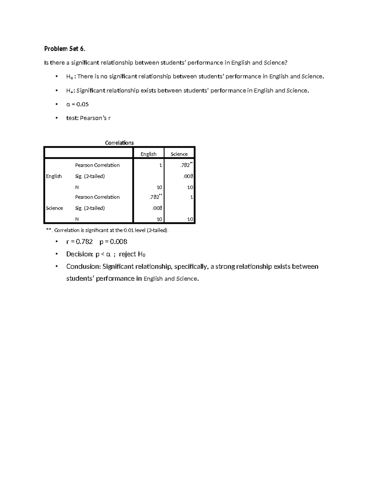 Problem Set 6 - EXAM - Problem Set 6. Is there a significant ...