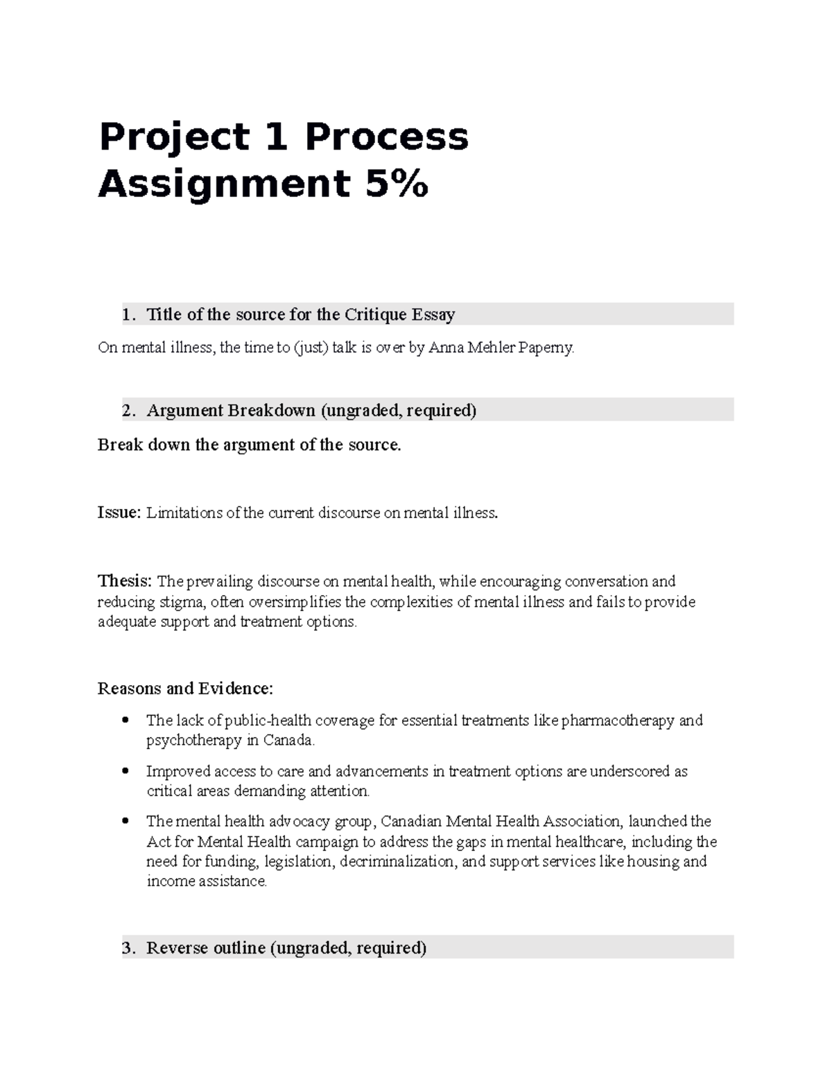 RAVI(301276475) Project 1 Process assignment - Project 1 Process ...