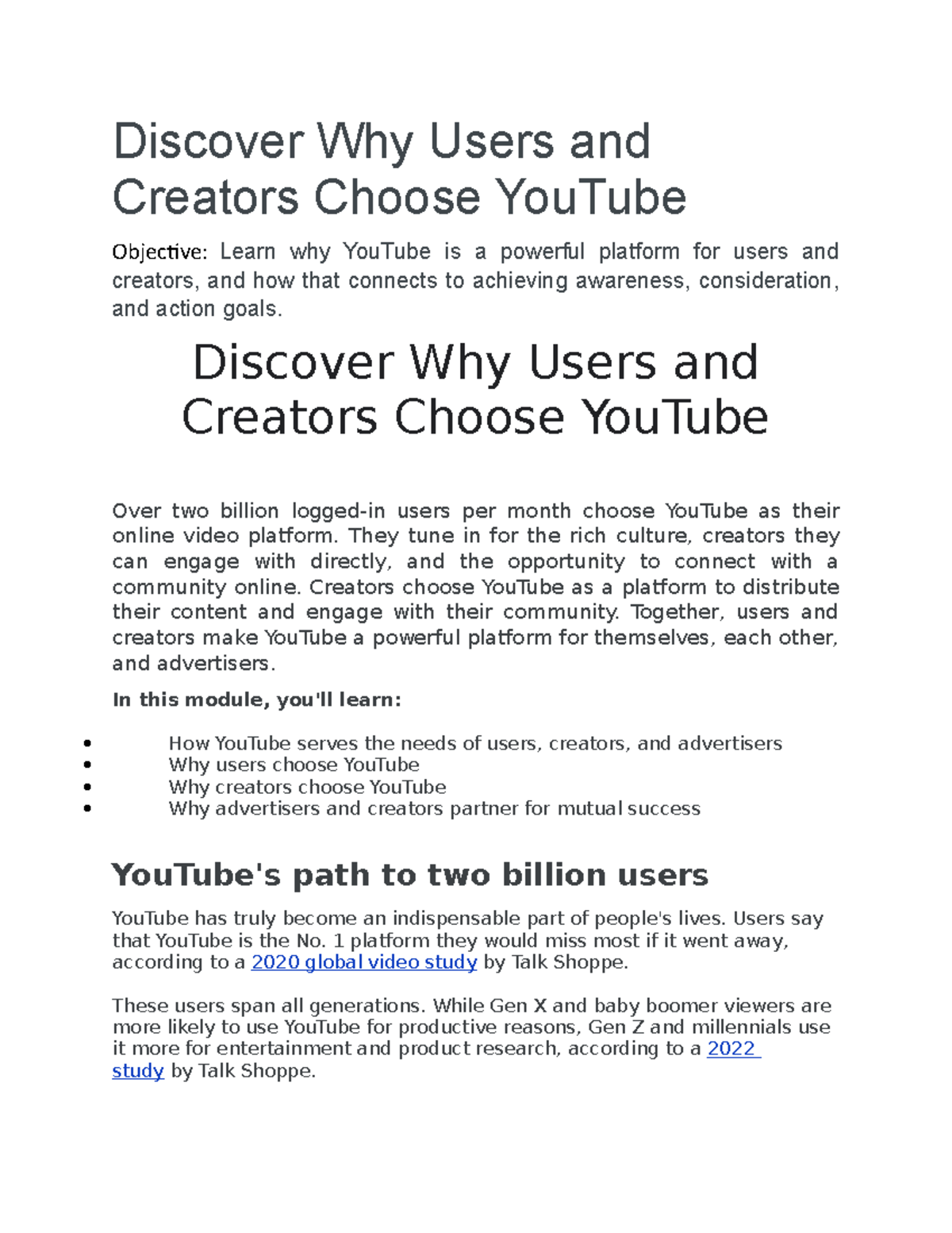 I - Discover Why Users And Creators Choose You Tube - Discover Why ...