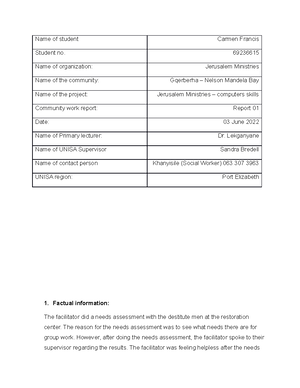 Template FOR THE Portfolio OF Evidence - ADDENDUM H: TEMPLATE FOR A ...