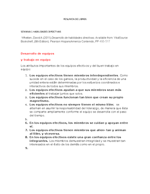 Conceptos principales habilidades directivas trabajo en equipo - 1 ...