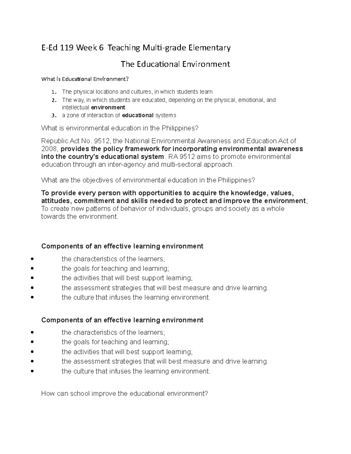 E Ed 119 Wk 6 Multi grade - E-Ed 119 Week 6 Teaching Multi-grade ...