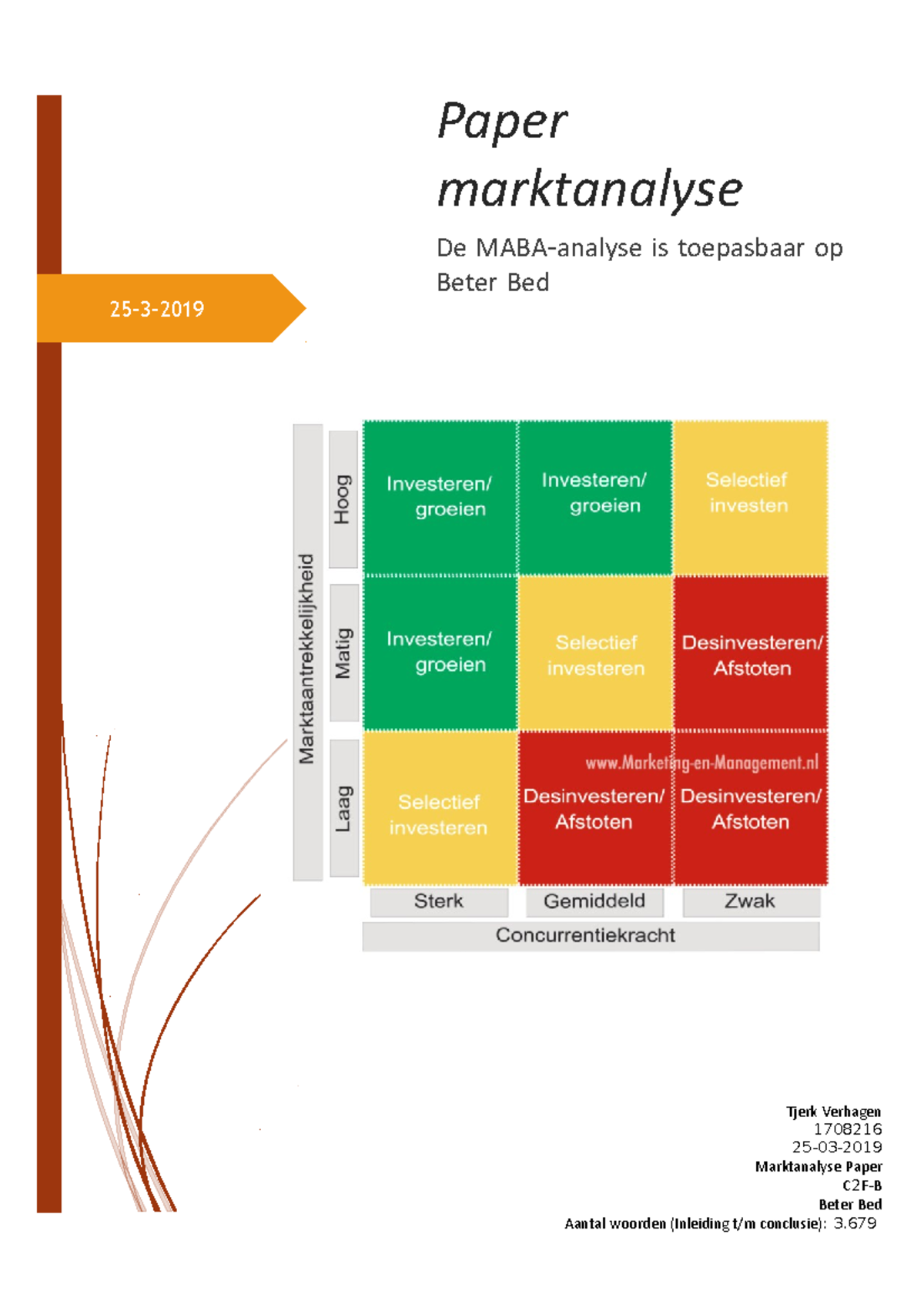 Paper marktanalyse - 25-3- Paper marktanalyse De MABA-analyse is ...