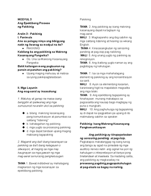 Module-Sample - MODULE SAMPLE - Baliwag Polytechnic College Dalubhasaan ...