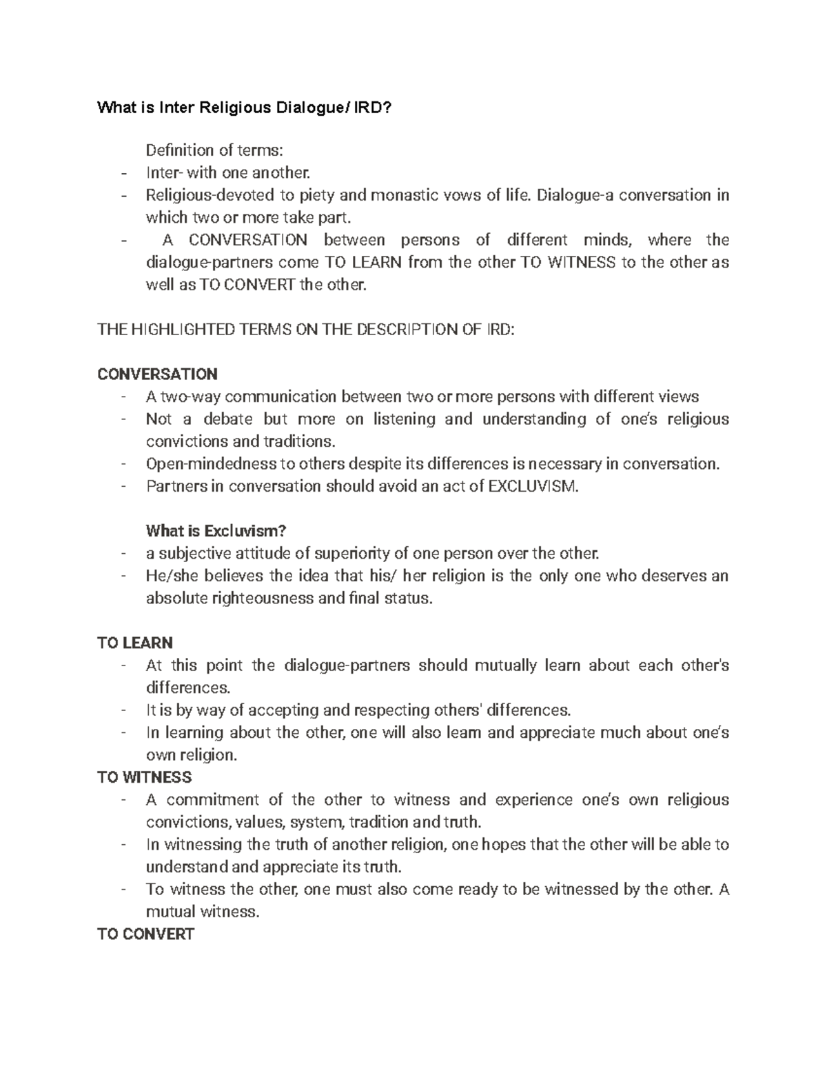 Interreligious AND Interfaith Dialogue - What is Inter Religious ...